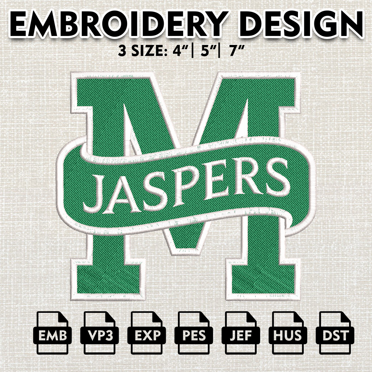 NCAA Logo Embroidery Designs, Manhattan Jaspers Embroidery F | Inspire ...