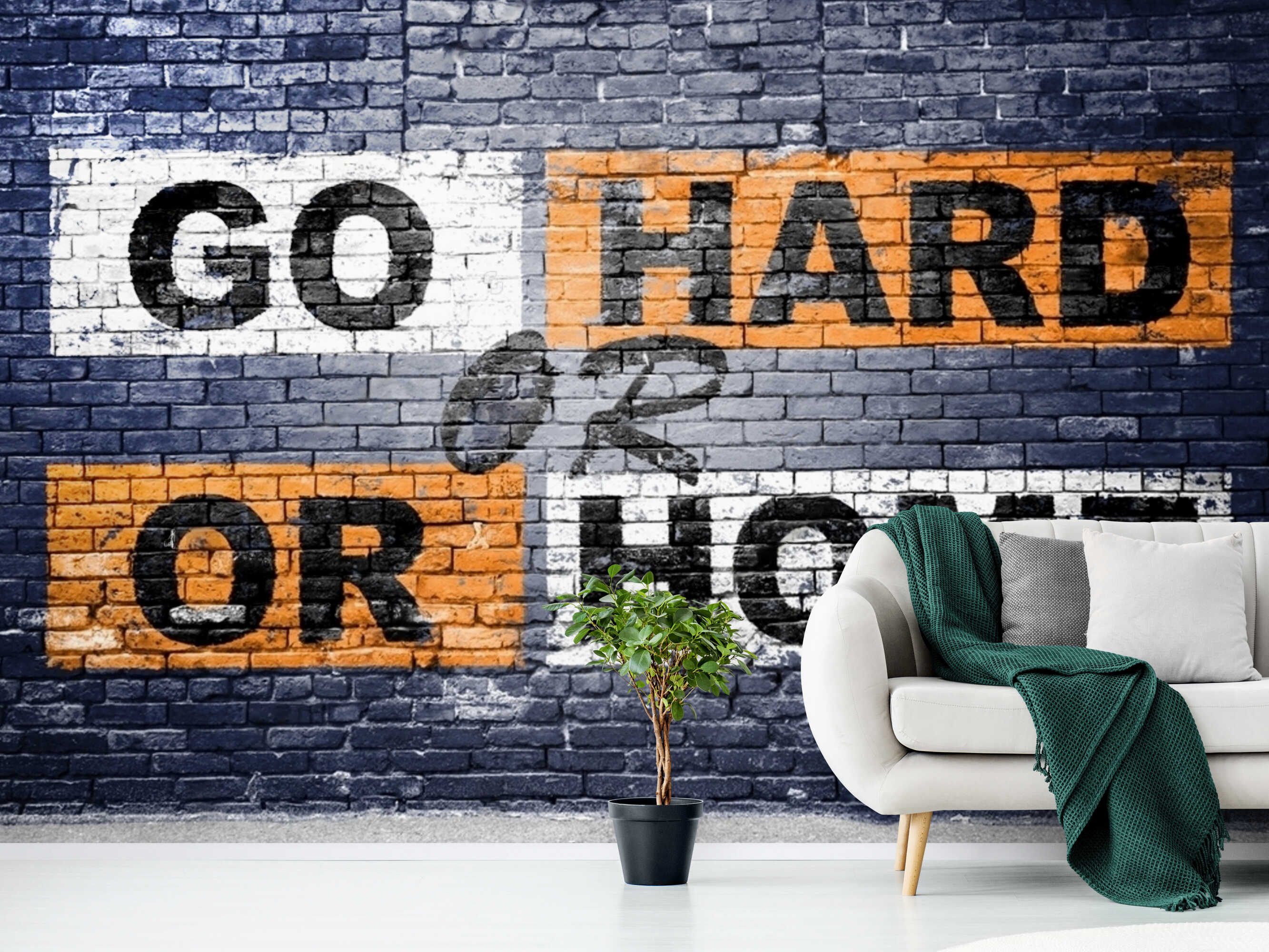 Motivation Wall Mural - Graffiti on Brick Decor | Inspire Uplift