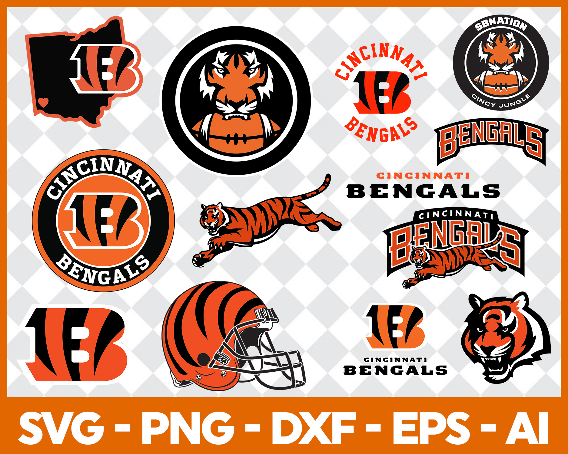 Cincinnati Bengals Svg , Football Team Svg, Cricut, Digital | Inspire ...