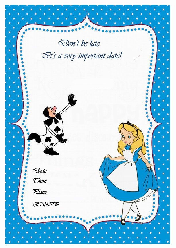 Invitations & Templates Svg, Alice in Wonderland Svg, Alice | Inspire ...
