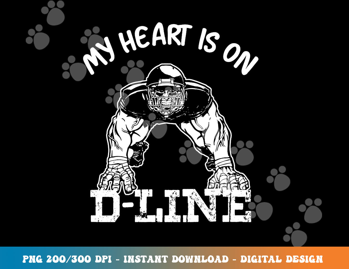 Football My Heart Is On The Line Defensive Lineman png, subl | Inspire ...