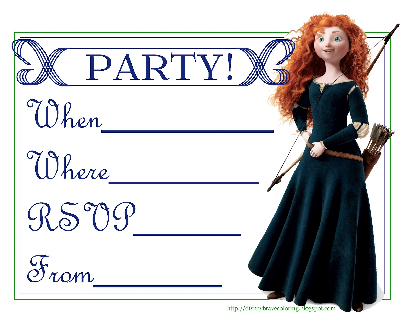 Frames & Invitations Brave Svg, Merida Png, Princess Svg, Pr | Inspire ...