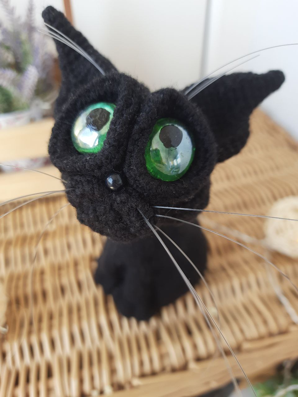 Black cat sculpture realistic pet replica 6 inch. Handmade c - Inspire ...