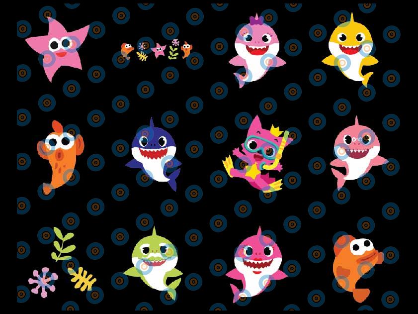 6 Family Sharks Character with Pink Pong and Friends bundle | Inspire ...