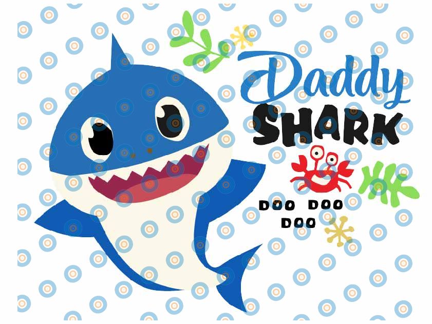 Daddy Shark SVG, Cricut Cut files, Shark Family doo doo doo | Inspire ...