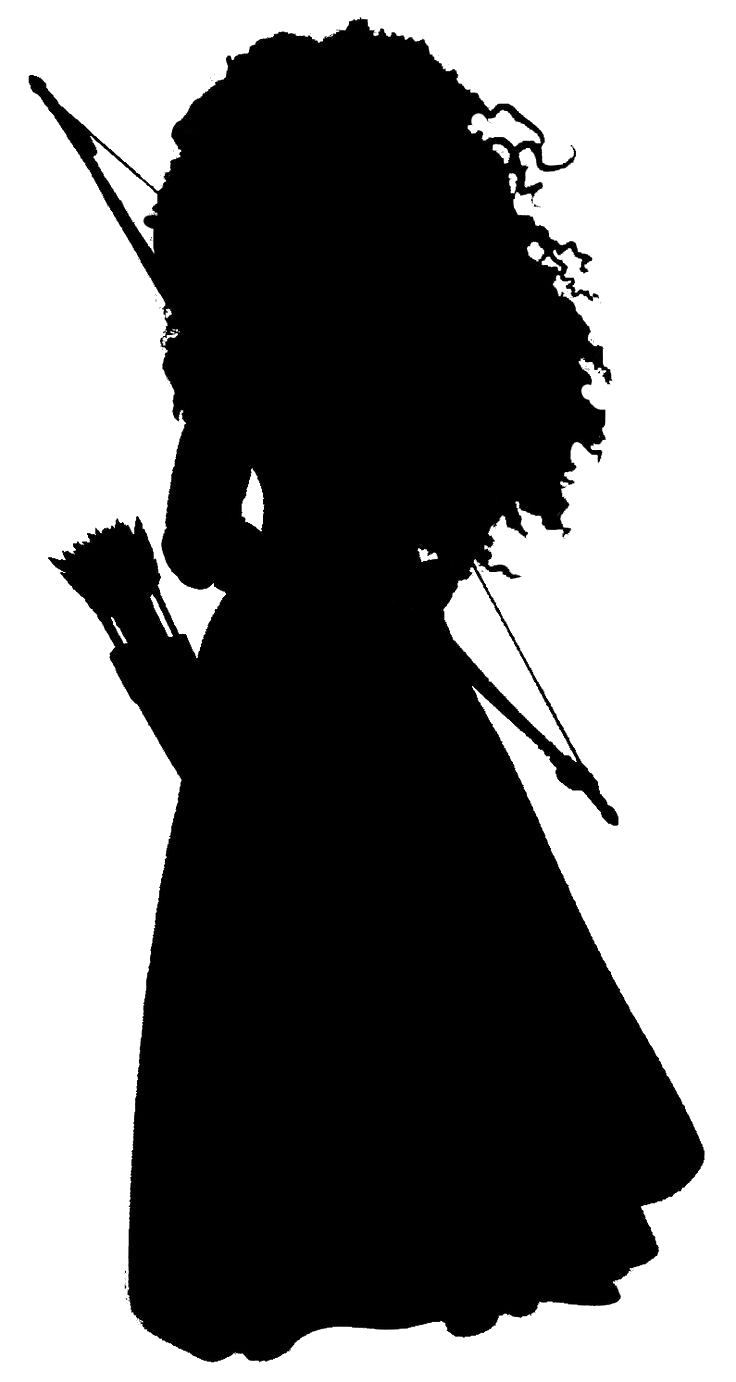 Brave Silhouette Png, Brave Clipart, Disney Brave Png, Princ | Inspire ...