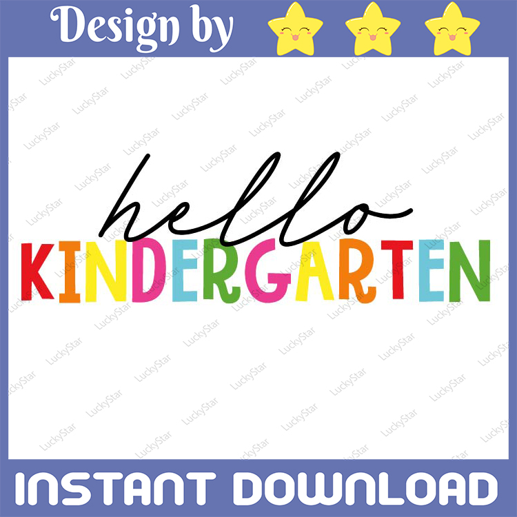 Hello Kindergarten Svg, 1st Day of School Cut Files, Back To | Inspire ...