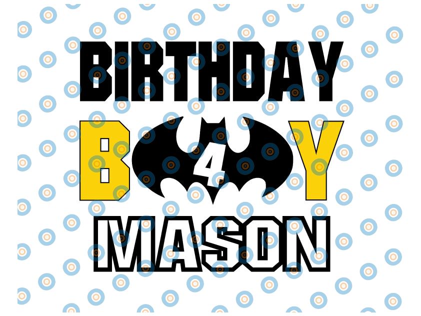 Personalized Name Batman Birthday Svg, Boys Birthday Svg, Di | Inspire ...