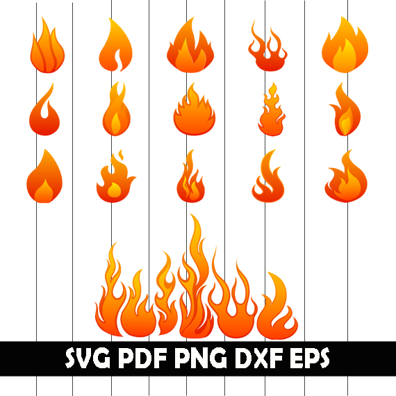 Fire Svg, Fire Clipart, Fire Digital clipart, Fire Png, Fire - Inspire ...
