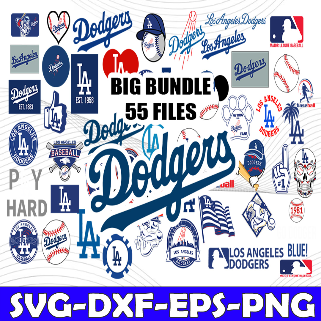 Bundle 55 Files LA Dodgers Baseball Team SVG, LA Dodgers Svg | Inspire ...