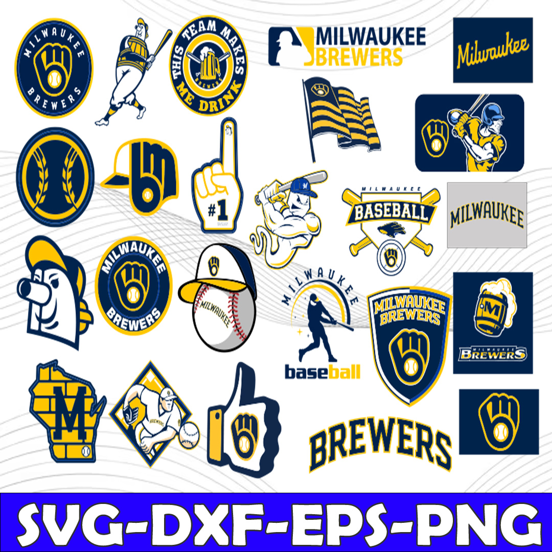 Bundle 21 Files Milwaukee Brewers Baseball Team SVG, Milwauk | Inspire ...