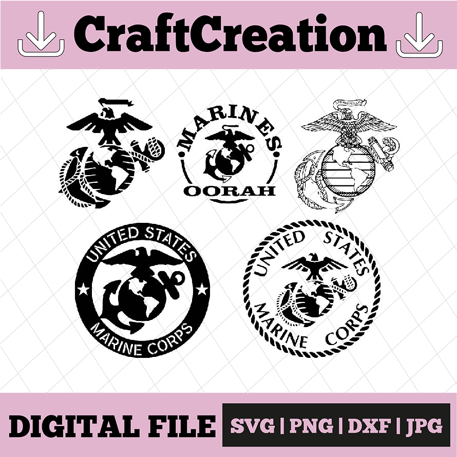 US Marines vector svg, eps, dxf, png high res, jpg, pdf, web - Inspire ...