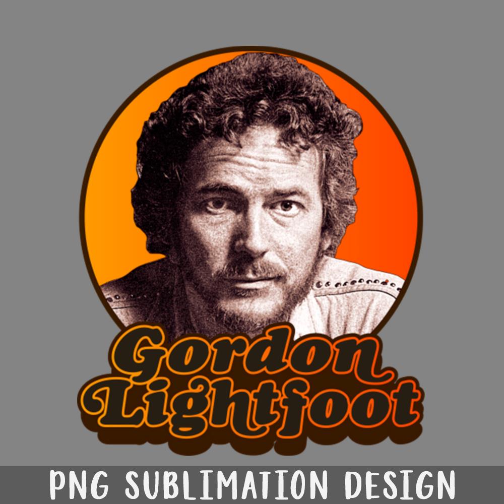 Gordon Lightfoot Retro Folk Rock Icon PNG Download | Inspire Uplift