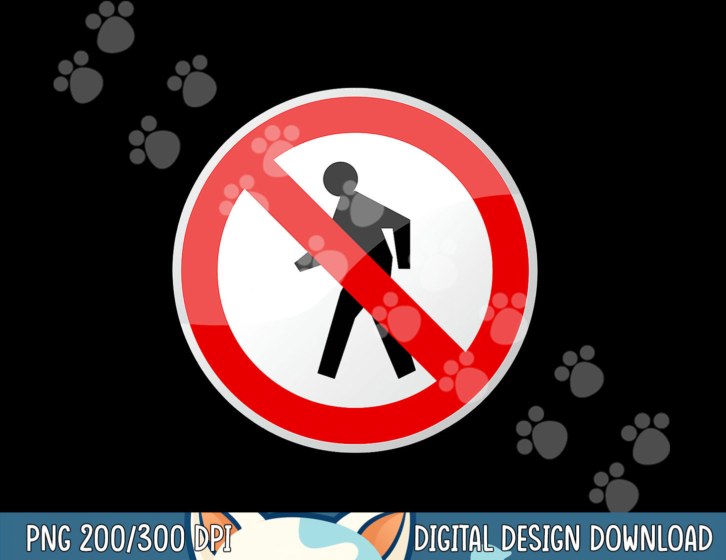 No Walking Pedestrian Street Traffic Sign Gag Halloween Gift | Inspire ...