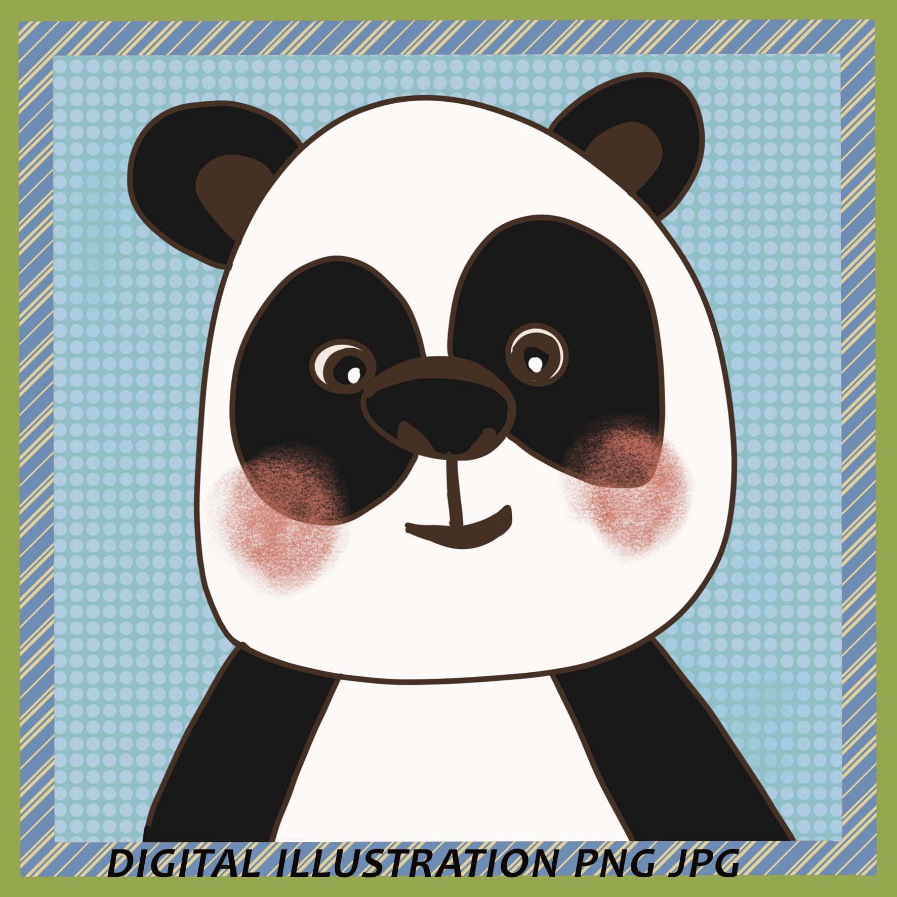Panda, Panda Bear, portrait, illustration, decoration | Inspire Uplift