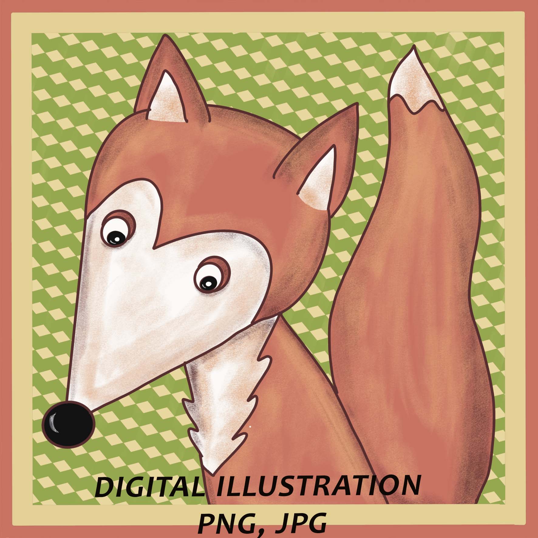 FOX, fox portrait, picture,digital illustration, artwork | Inspire Uplift