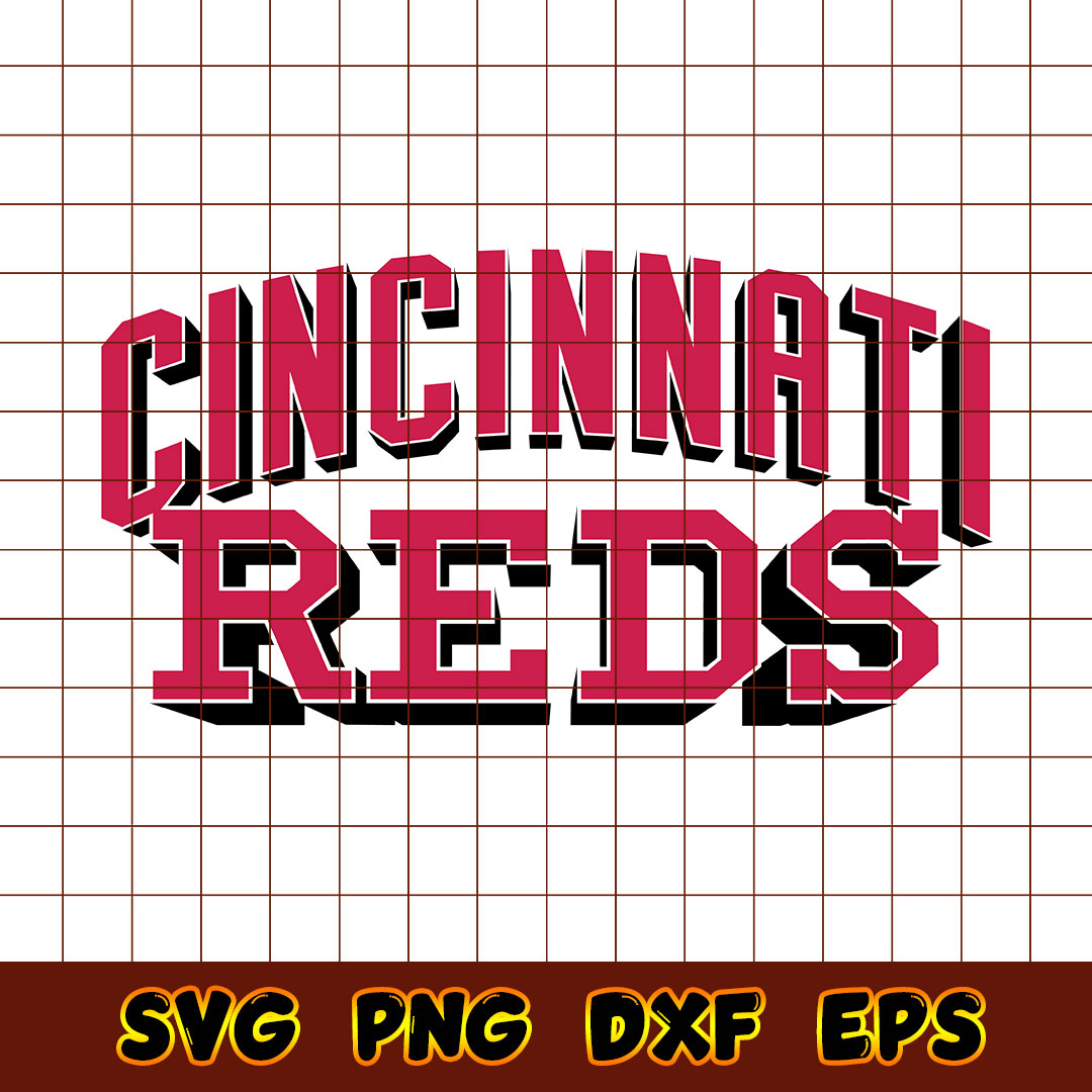 Cincinnati Reds Logo Text Svg, Cincinnati Reds Svg, MLB Logo | Inspire ...