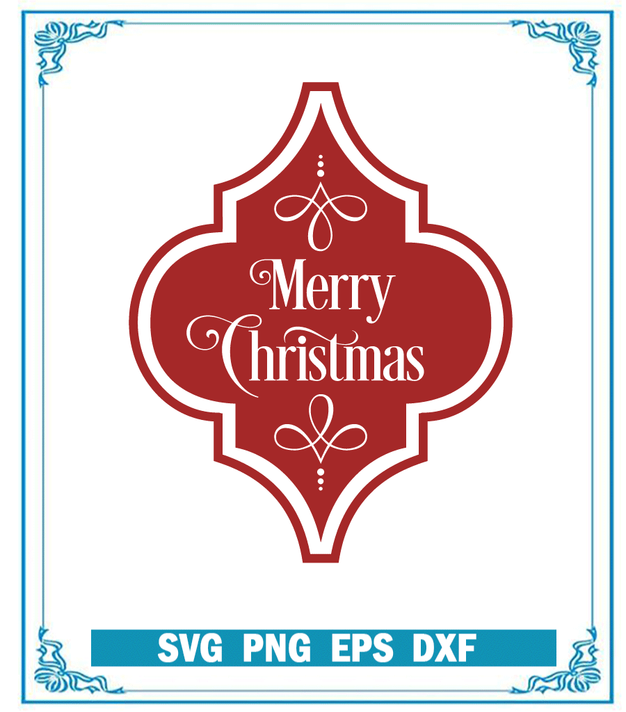 Christmas Ornament Merry Christmas SVG, Sihouette Merry Chri | Inspire ...
