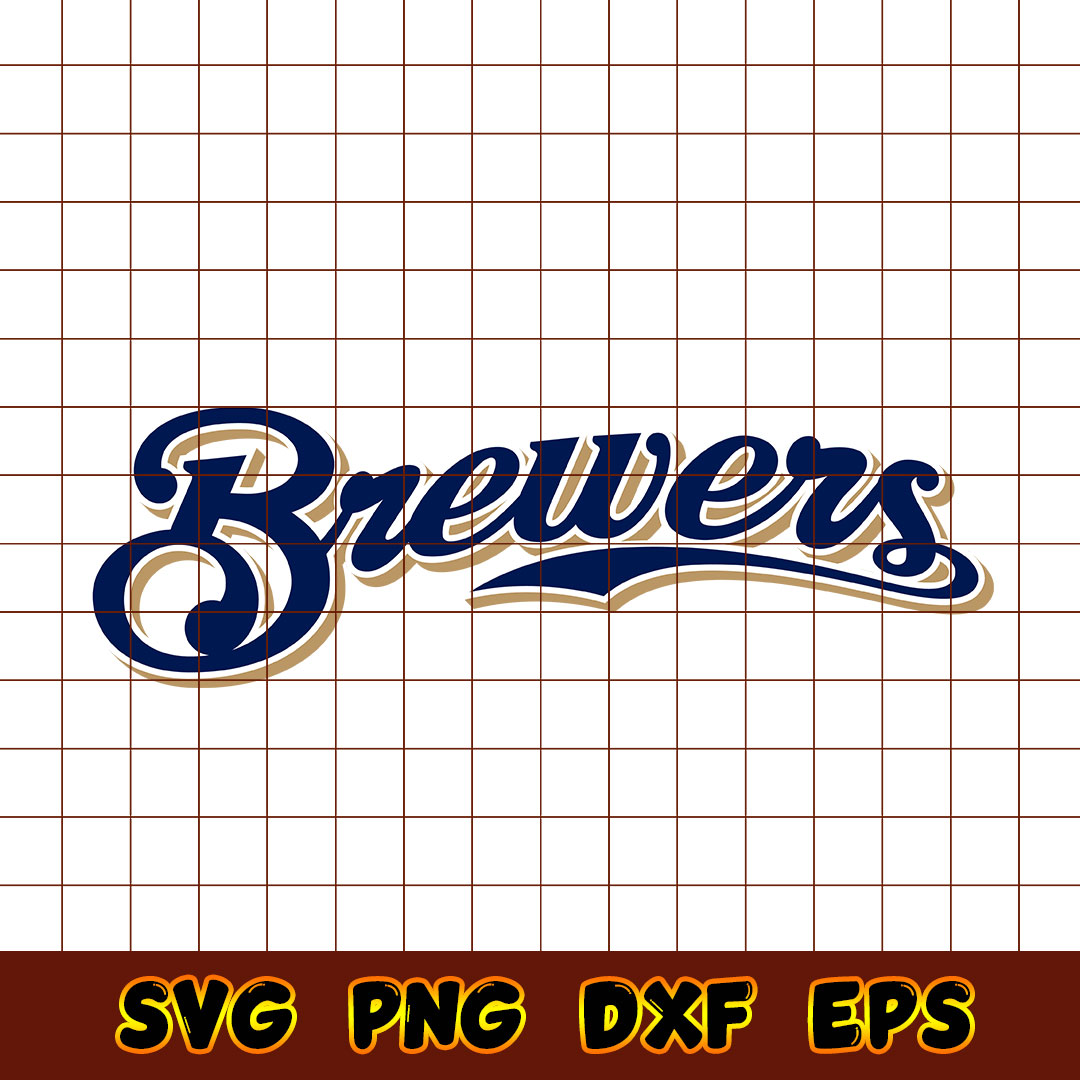 Milwaukee Brewers Text Logo Svg, Milwaukee Brewers Svg, MLB | Inspire ...
