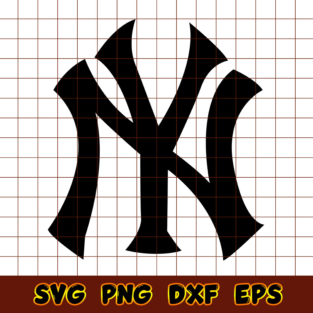 New York Yankees Logo Outline Svg, New York Yankees Svg, MLB | Inspire ...