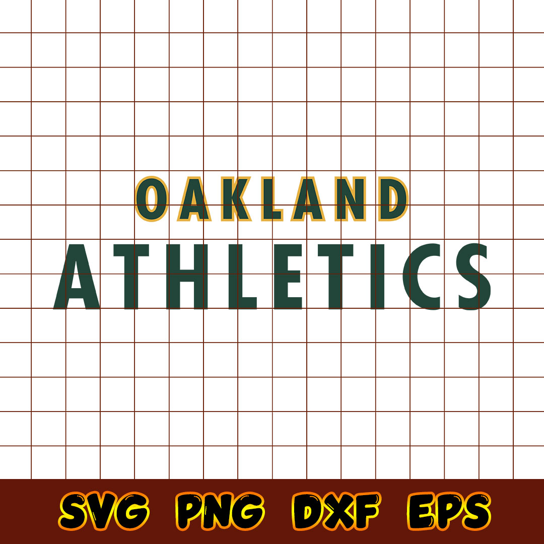 Oakland Athletics Logo Text Svg, Oakland Athletics Svg, MLB | Inspire Uplift