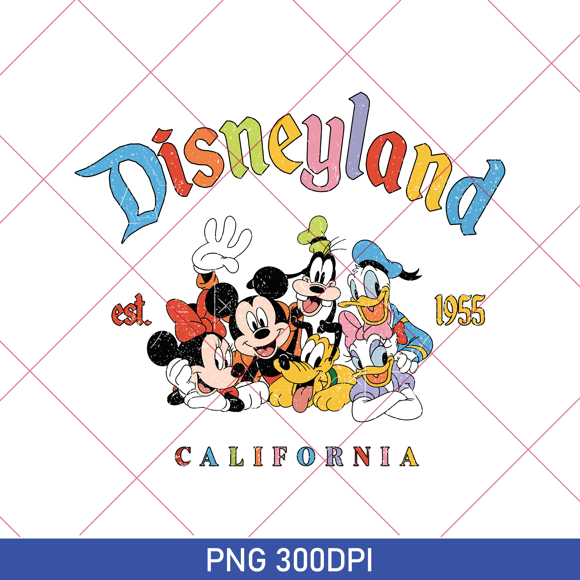 Retro Disneyland Est 1955 California PNG, Vintage Disneyland | Inspire ...