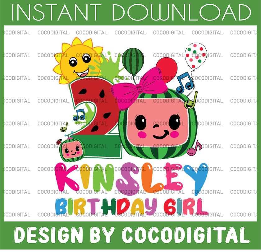 Personalized Coco melon birthday Svg Png, Customized Cocomel - Inspire ...