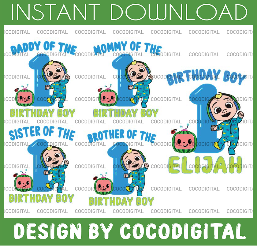 Personalized Coco melon birthday Svg Png, Customized Cocomel | Inspire ...