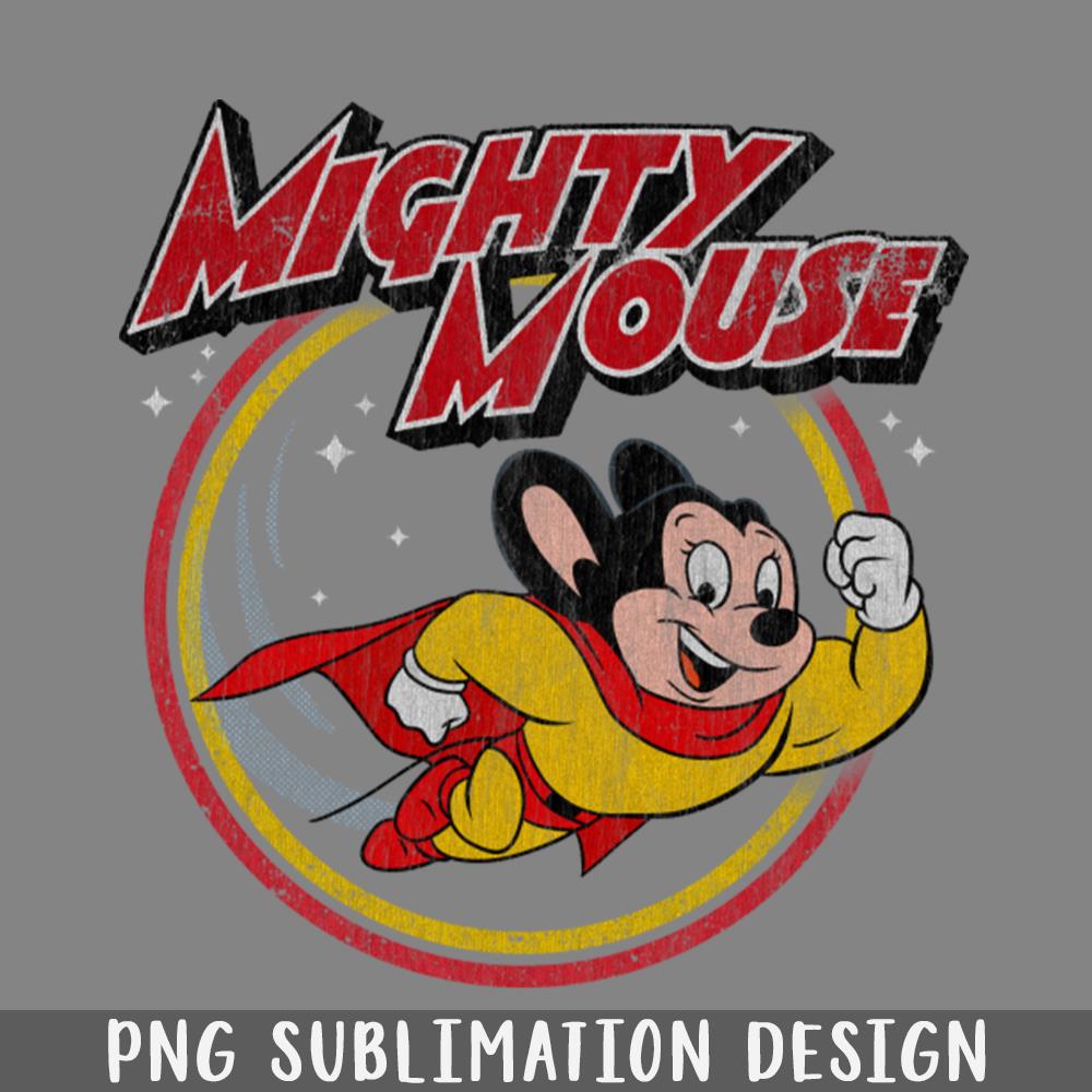 Distressed Mighty Mouse PNG Download | Inspire Uplift