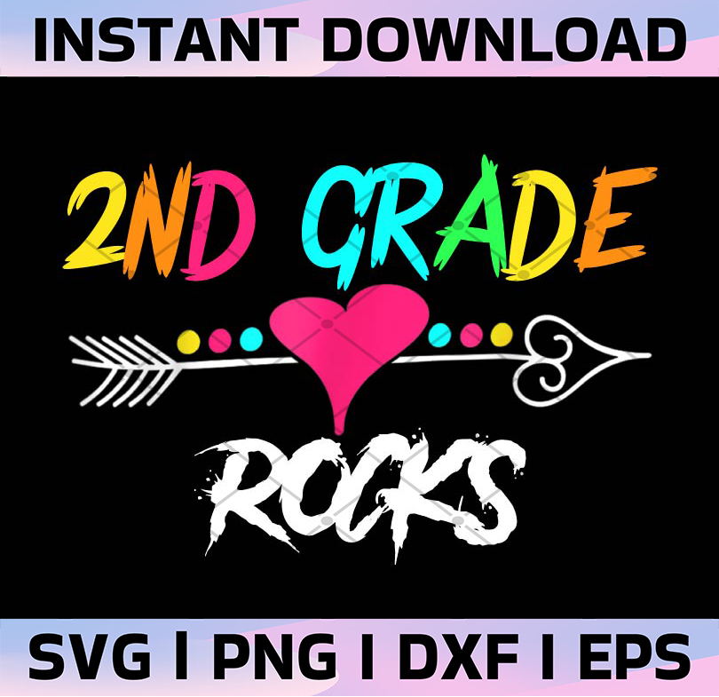 Second Grade Rocks PNG, Back To School Png, 2nd Grade Png, F - Inspire ...