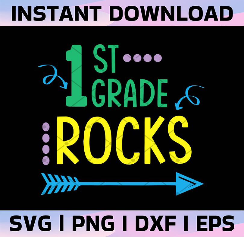 First Grade Rocks PNG, Back To School Png, 1st Grade Png, Fi - Inspire ...