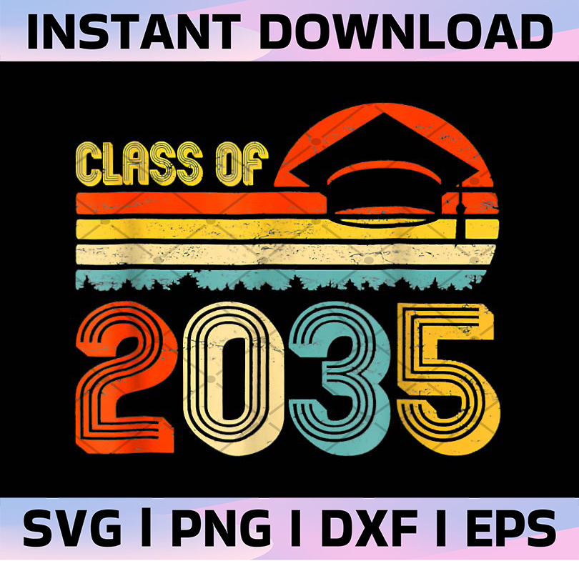 Retro Class Of 2035 Png, Grow With Me Pre K, Kindergarten Pn | Inspire ...