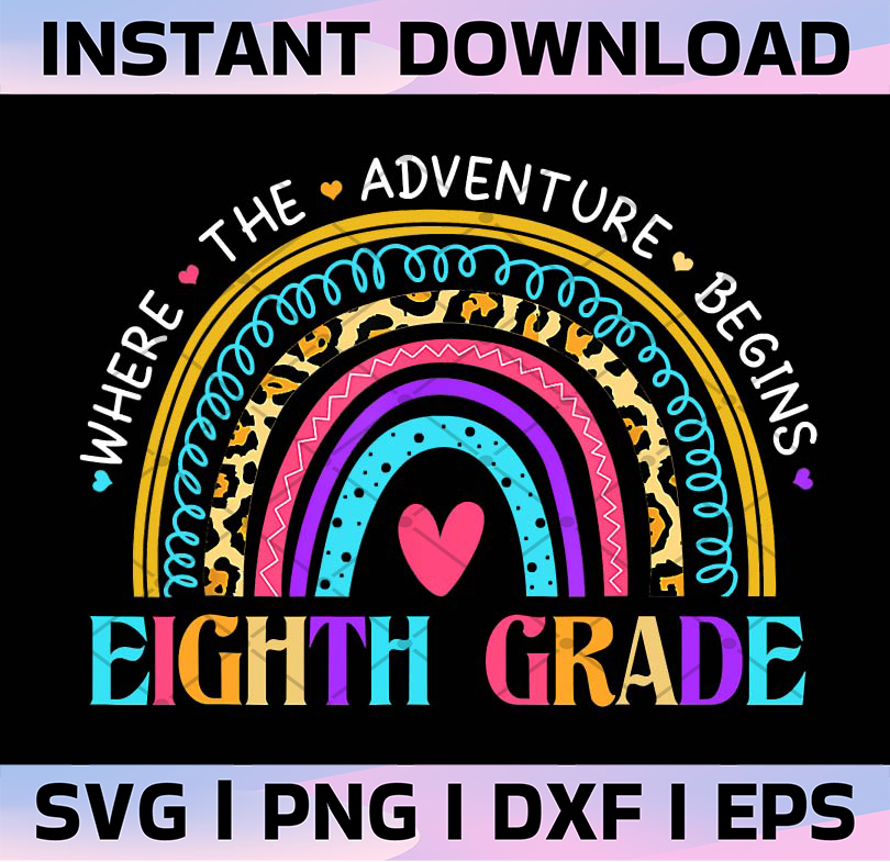 8th Grade Where the Adventure Begins Png, Eight Grade Png, B - Inspire ...