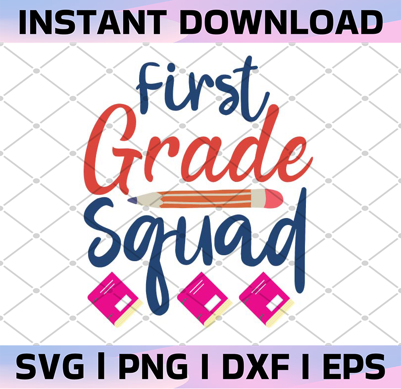 First grade squad svg, 1st grade squad svg, Teacher svg, 1st - Inspire ...