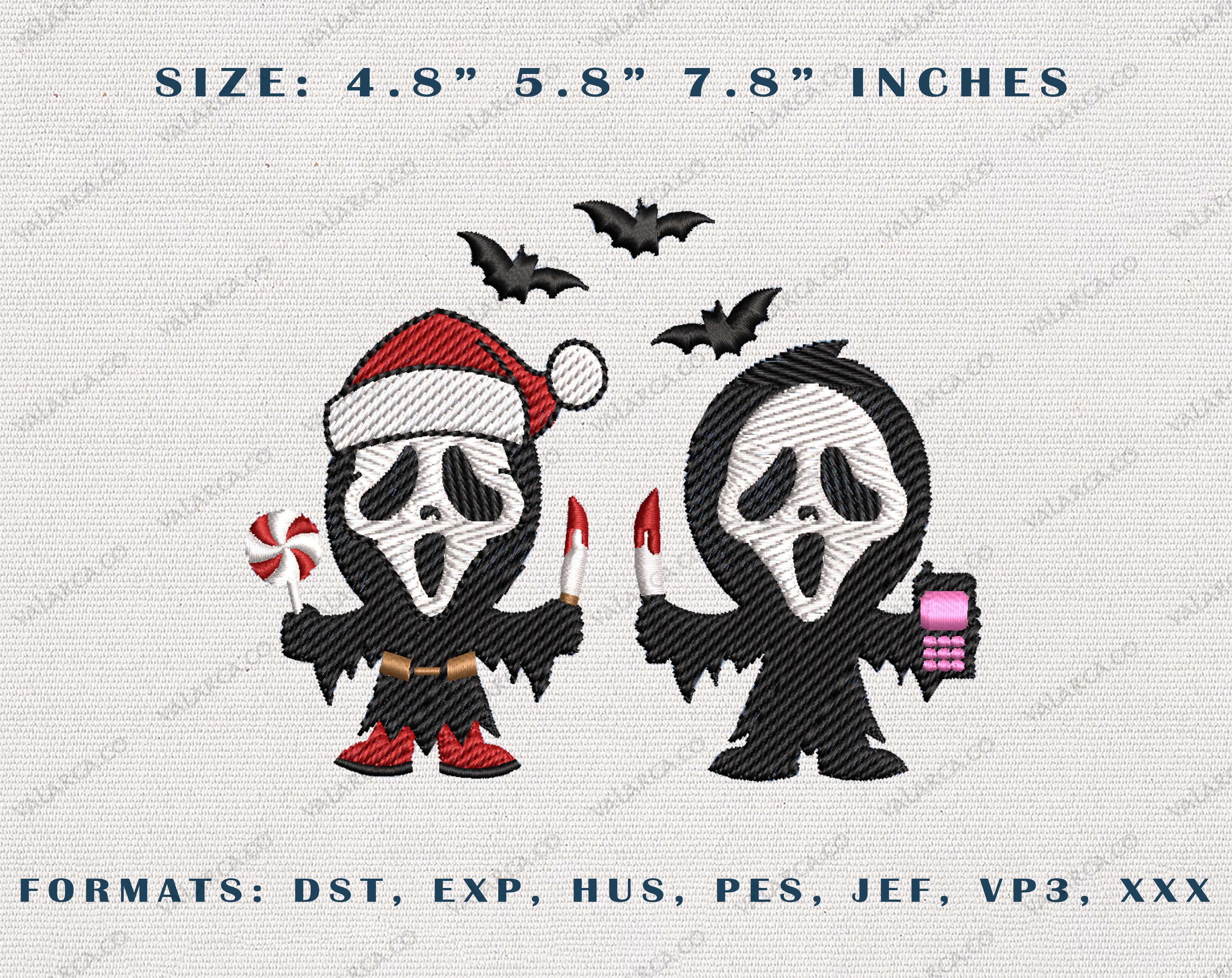 Face Ghost Embroidery Design, Scream Face Ghost Halloween Ho | Inspire ...