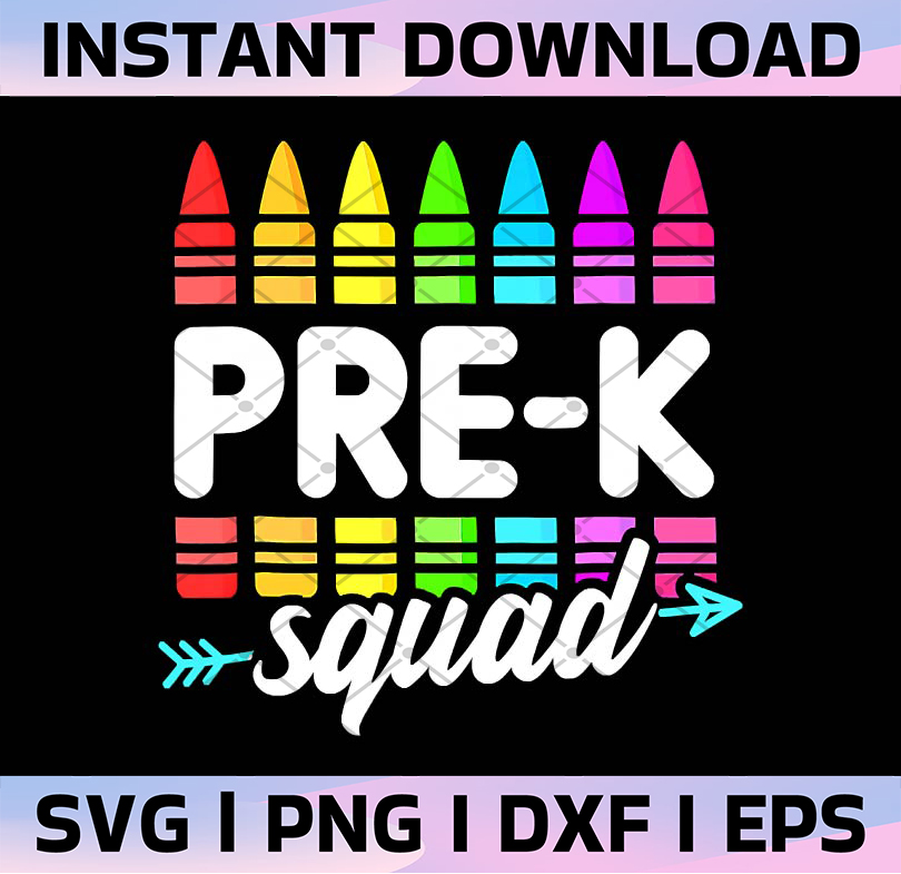 Team Pre-K Squad PNG, Back To School, Pre K Teacher, First D | Inspire ...