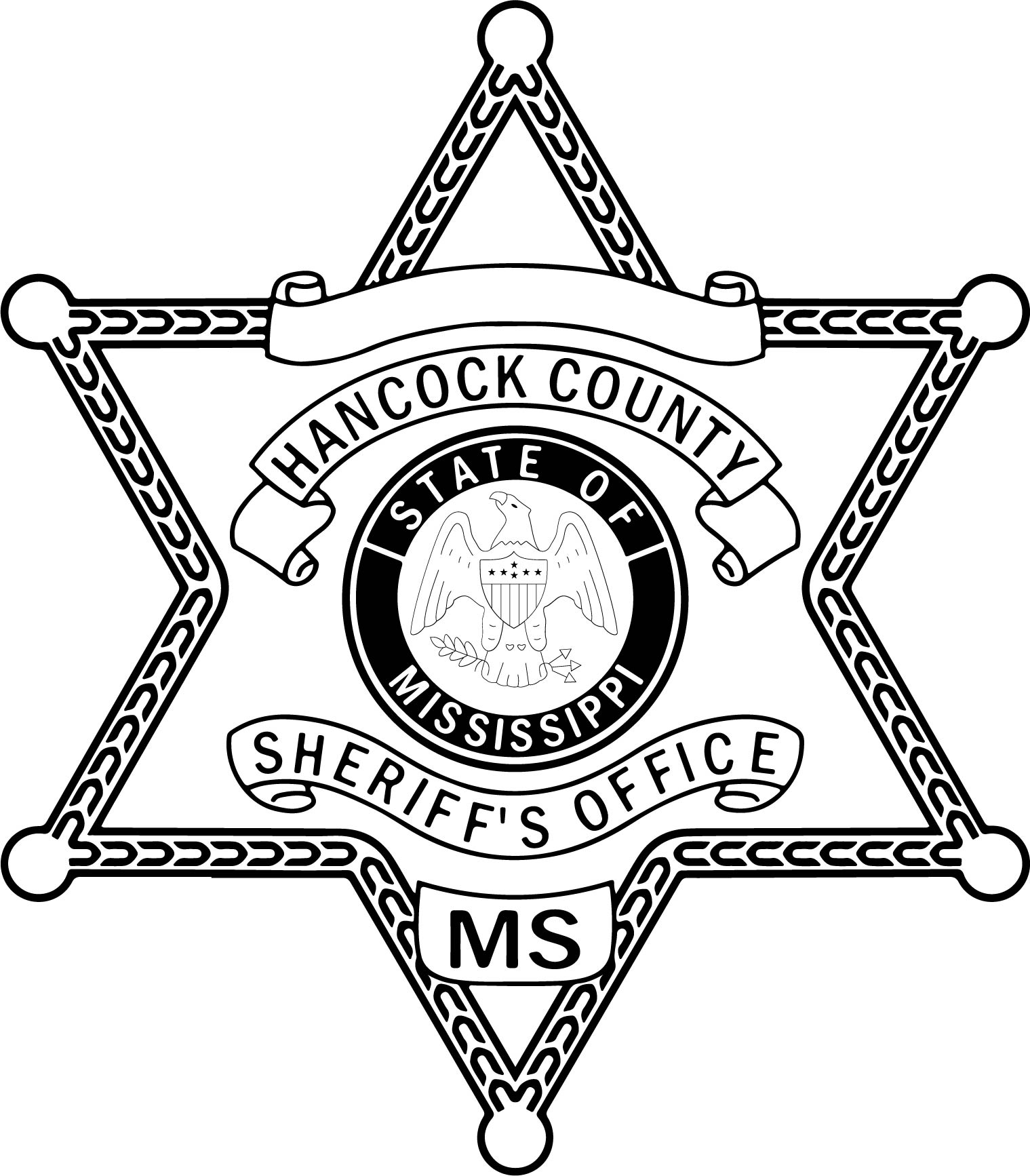 Hancock County MS Sheriff's Department Badge vector file Bla | Inspire ...