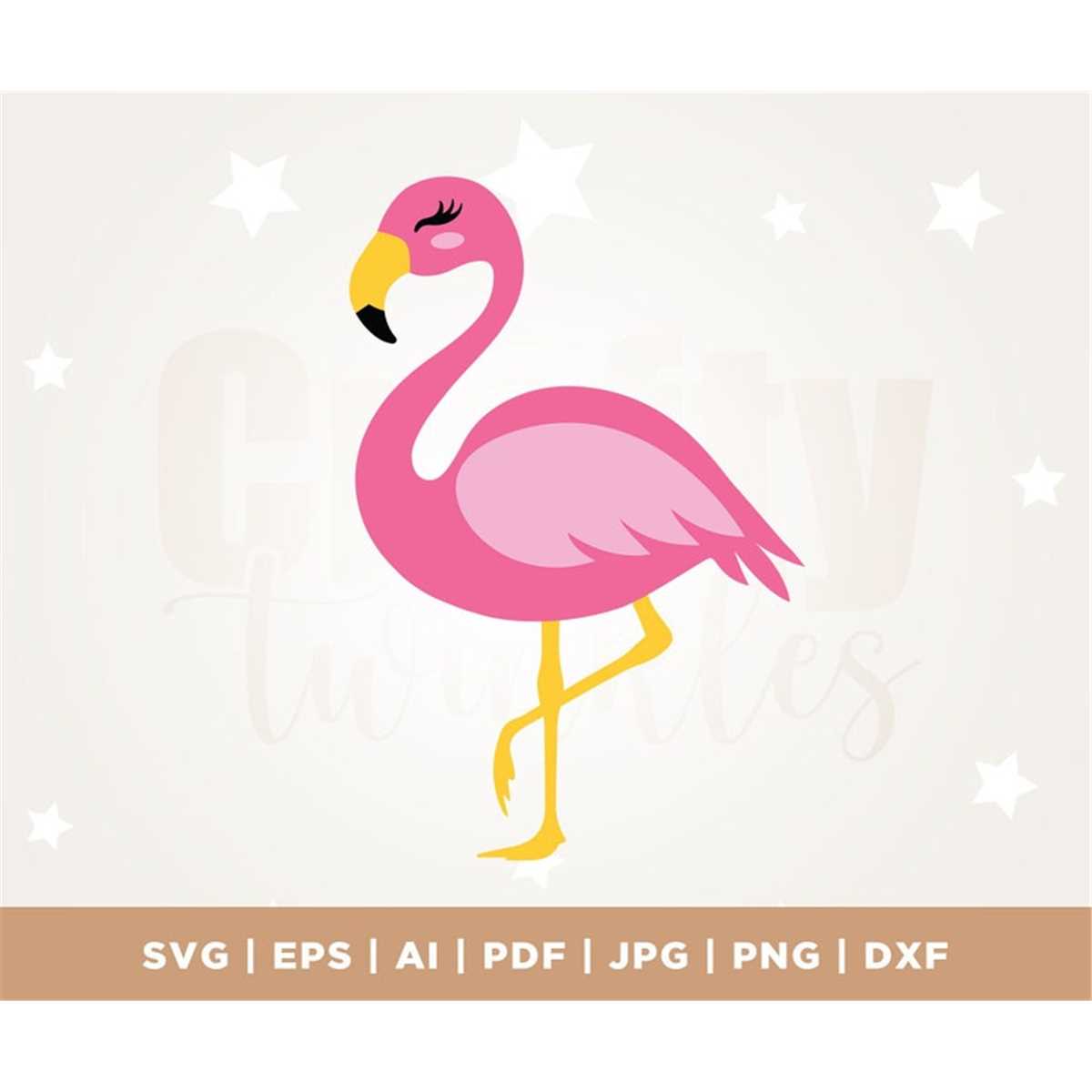 Pink Flamingo SVG, Flamingo Clipart, Tropical Summer, Beach, - Inspire ...