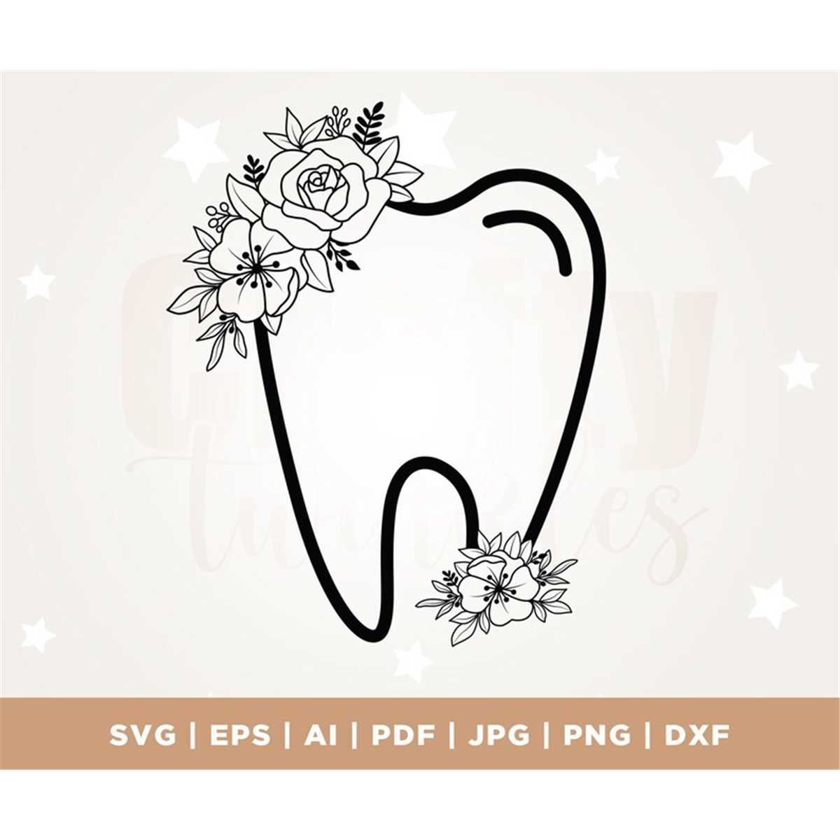Floral tooth svg, Dental shirt svg, Tooth svg, Flower Shirt, | Inspire ...