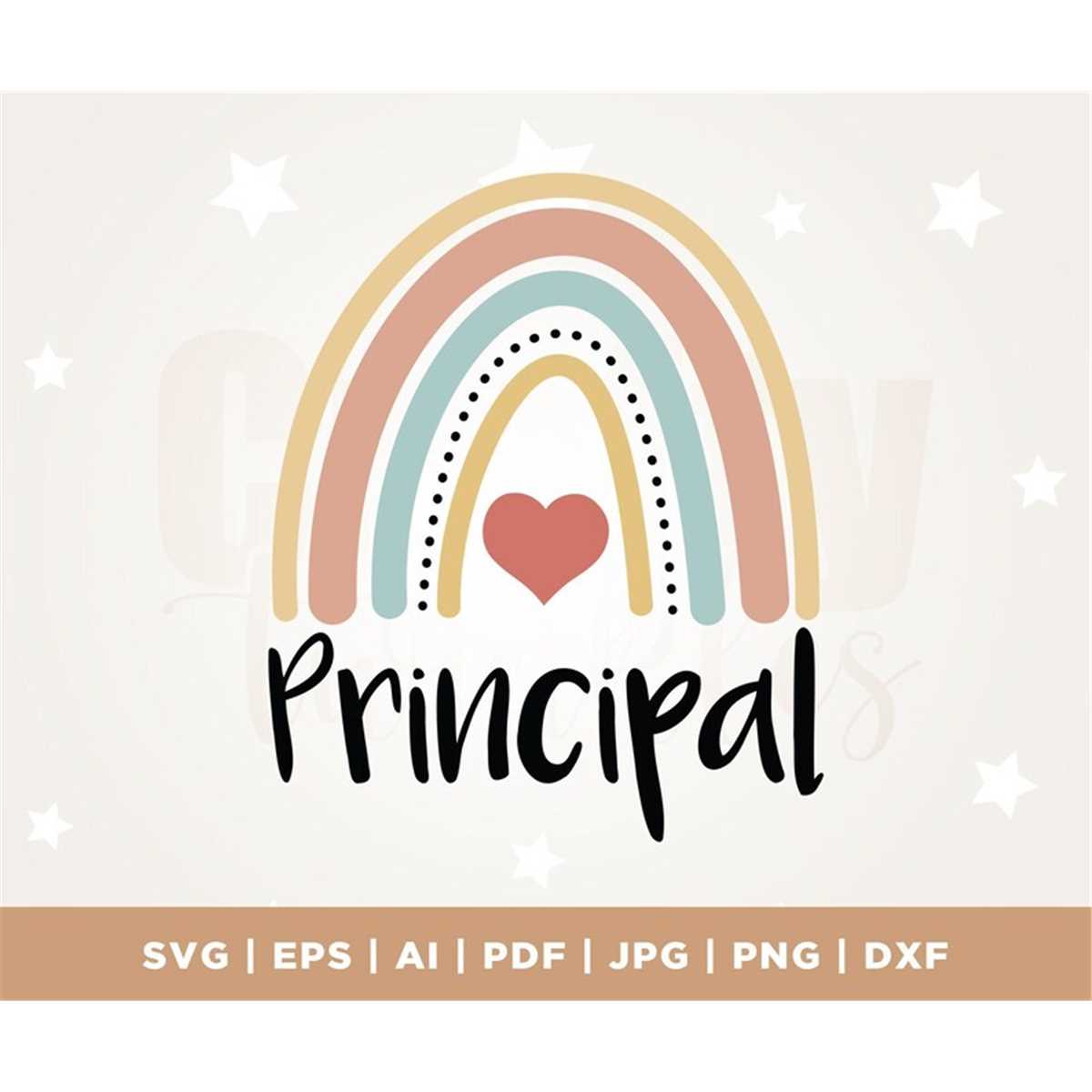 Principal svg, Teacher svg, Rainbow svg, Principal shirt svg - Inspire ...