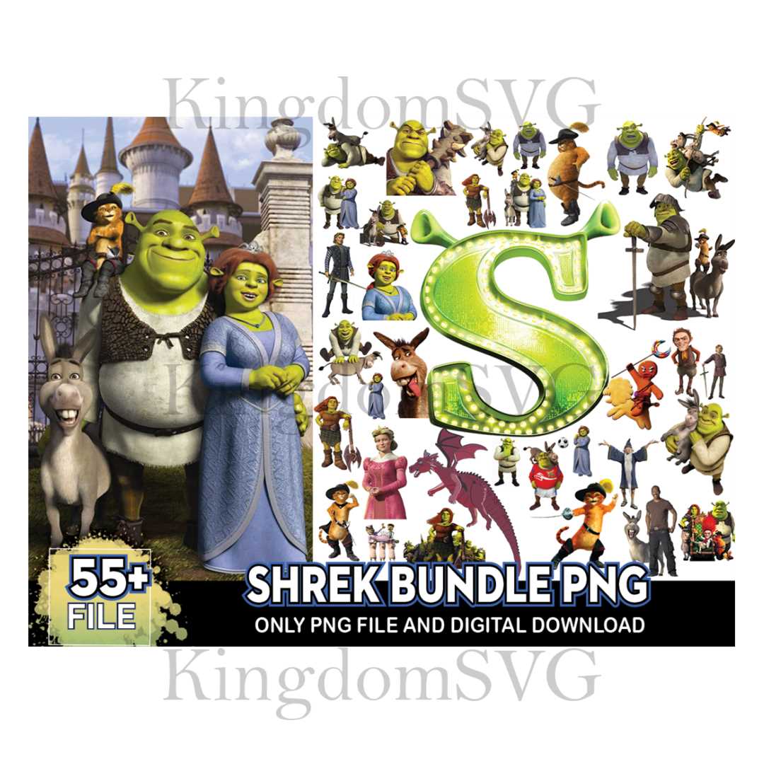 55 Files Shrek Bundle Png, Cartoon Png, Shrek Png | Inspire Uplift