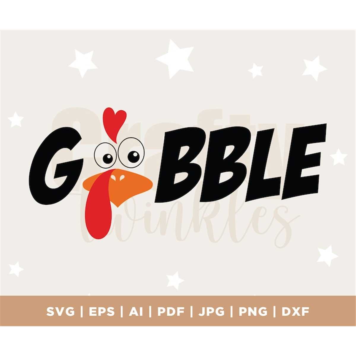 Gobble SVG, Turkey Face SVG, Thanksgiving SVG, Funny, Kids, - Inspire ...
