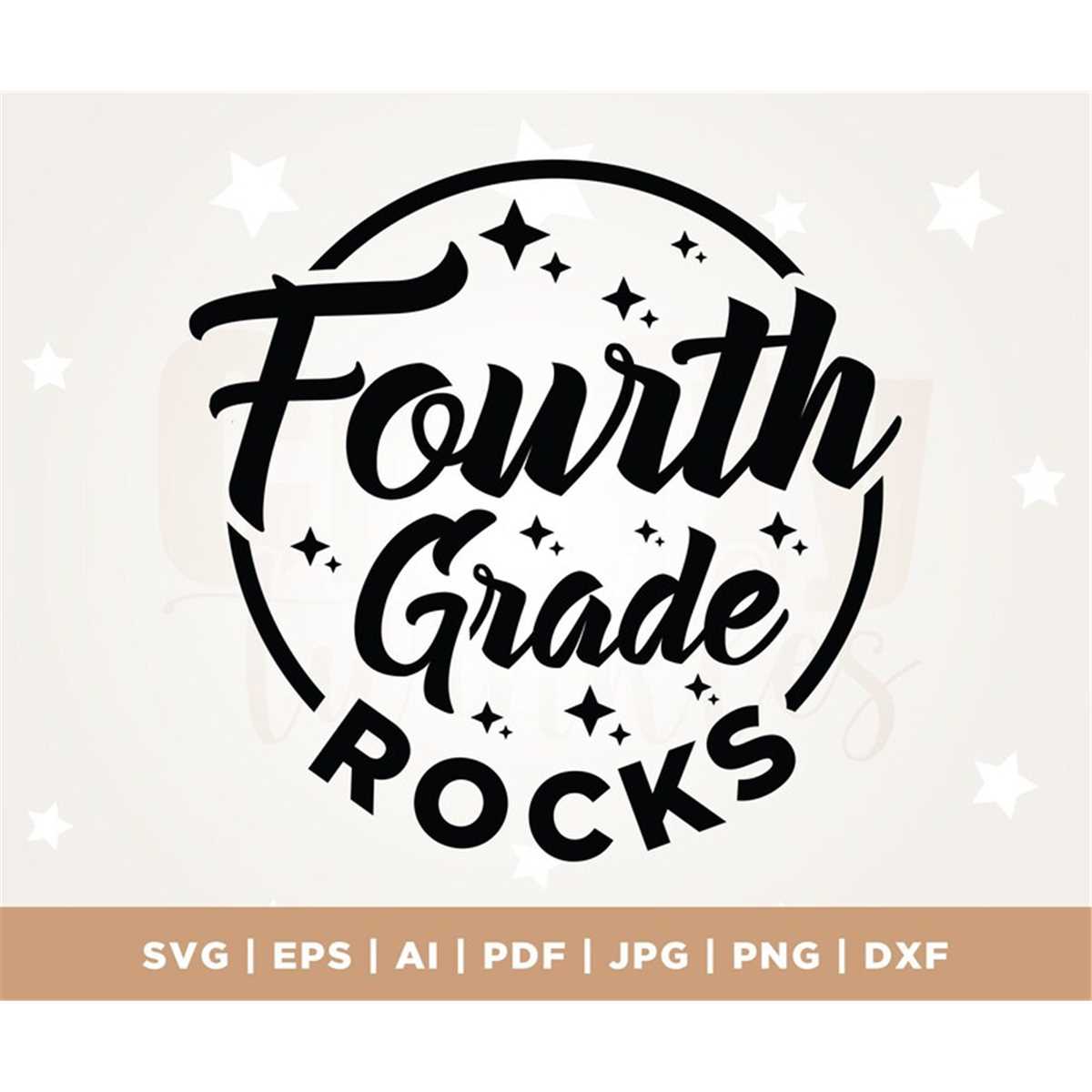 4th Grade Rocks svg, back to school svg, rocks svg, grade ro - Inspire ...