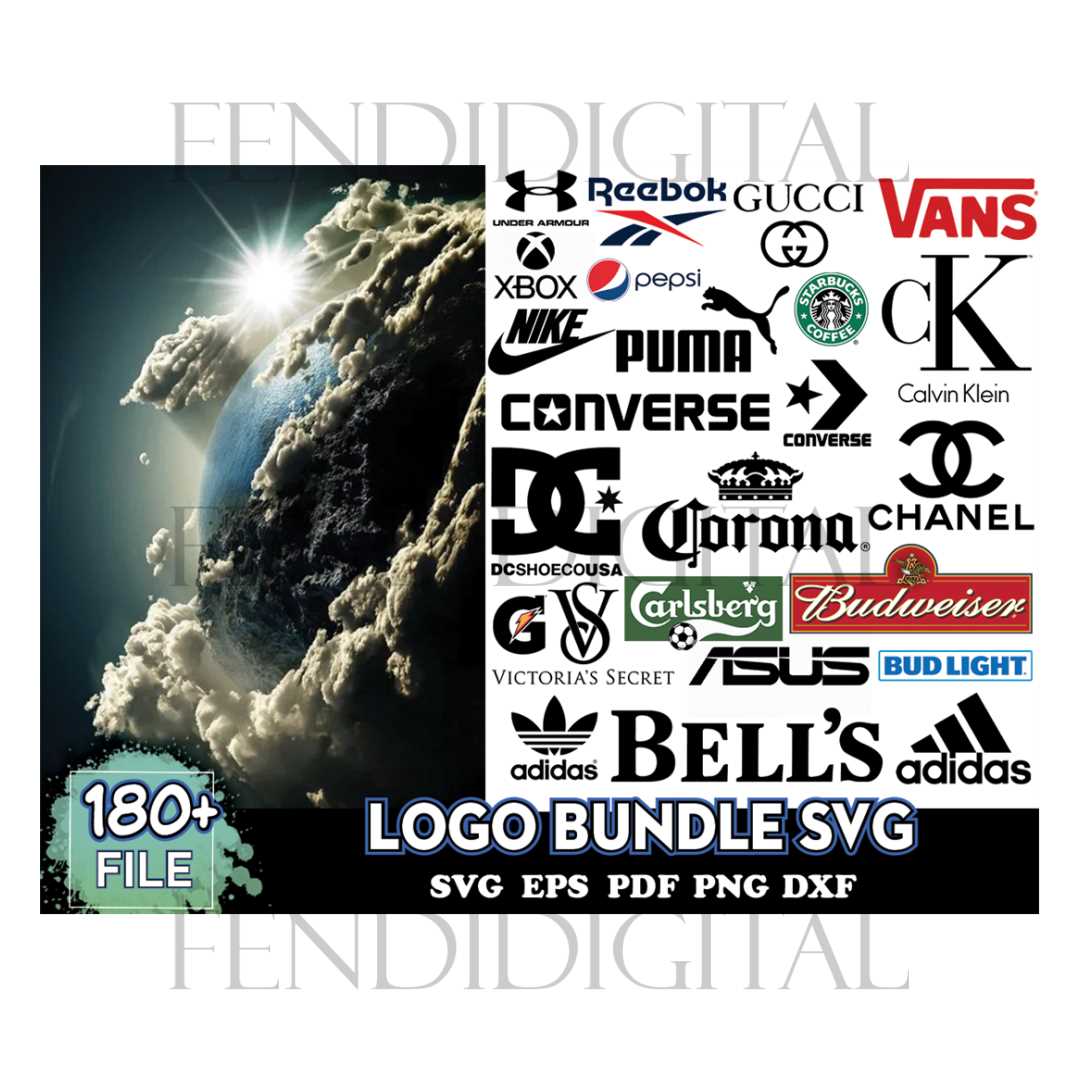 180 Files Logo Bundle Svg, Brand Logo Svg, Logo Bundle - Inspire Uplift
