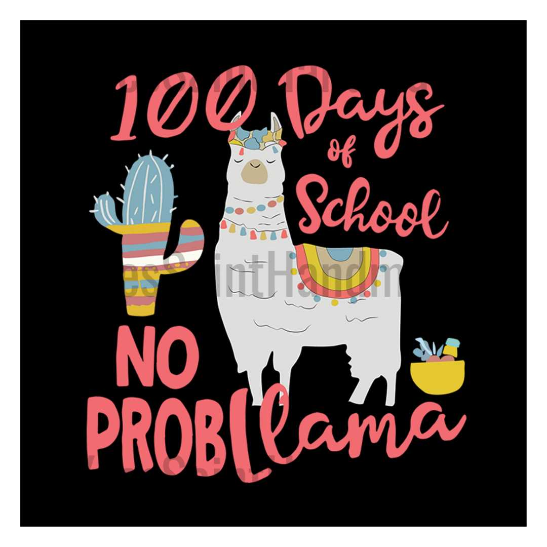 100 days of school no prob llama,llama svg, llama gift,1st g | Inspire ...