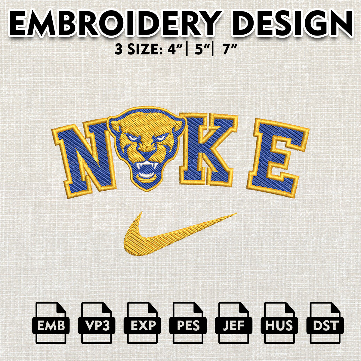 NCAA Logo Embroidery Designs, Nike Pittsburgh Panther Embroi | Inspire ...