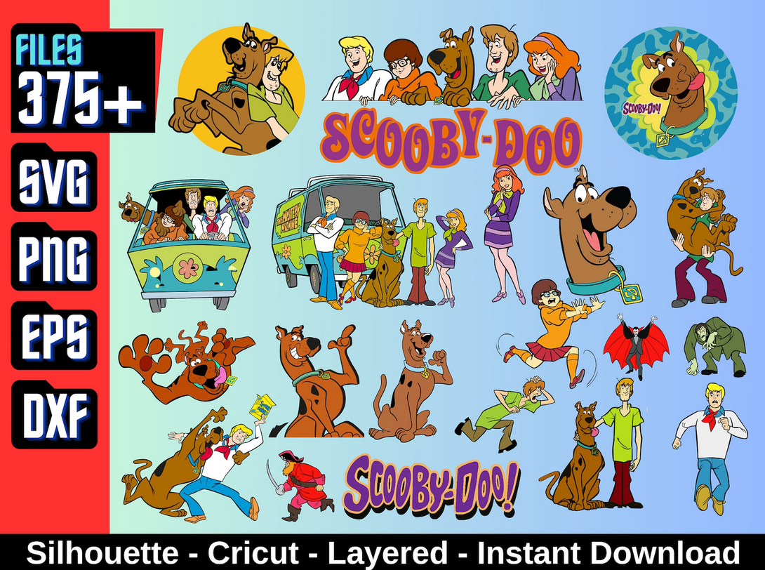 Scooby Doo Files, Scooby Doo Svg, Scooby Doo Cricut, Vector, - Inspire ...