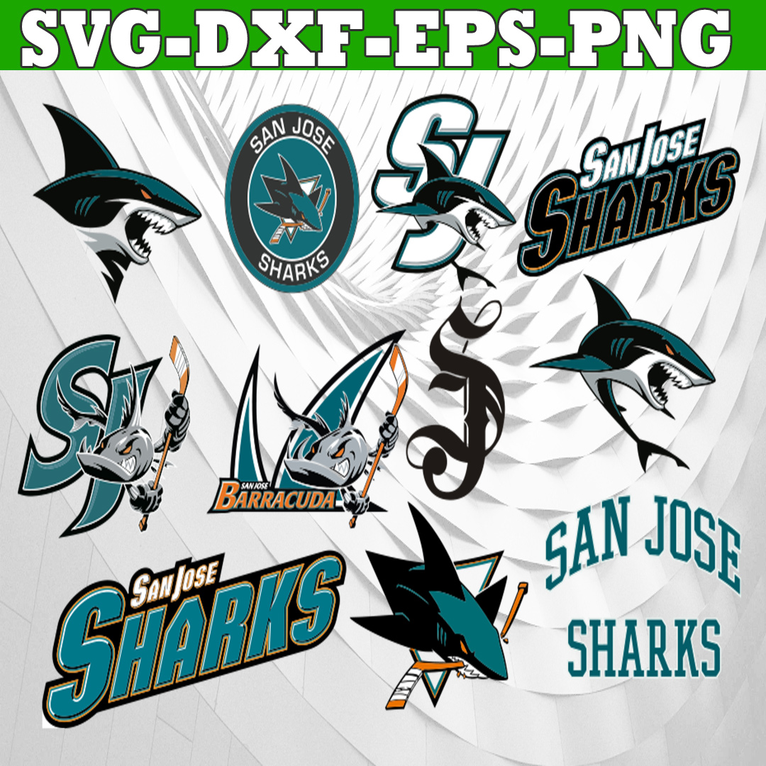 Bundle 11 Files San Jose Sharks Hockey Team Svg, dxf, png, e | Inspire ...