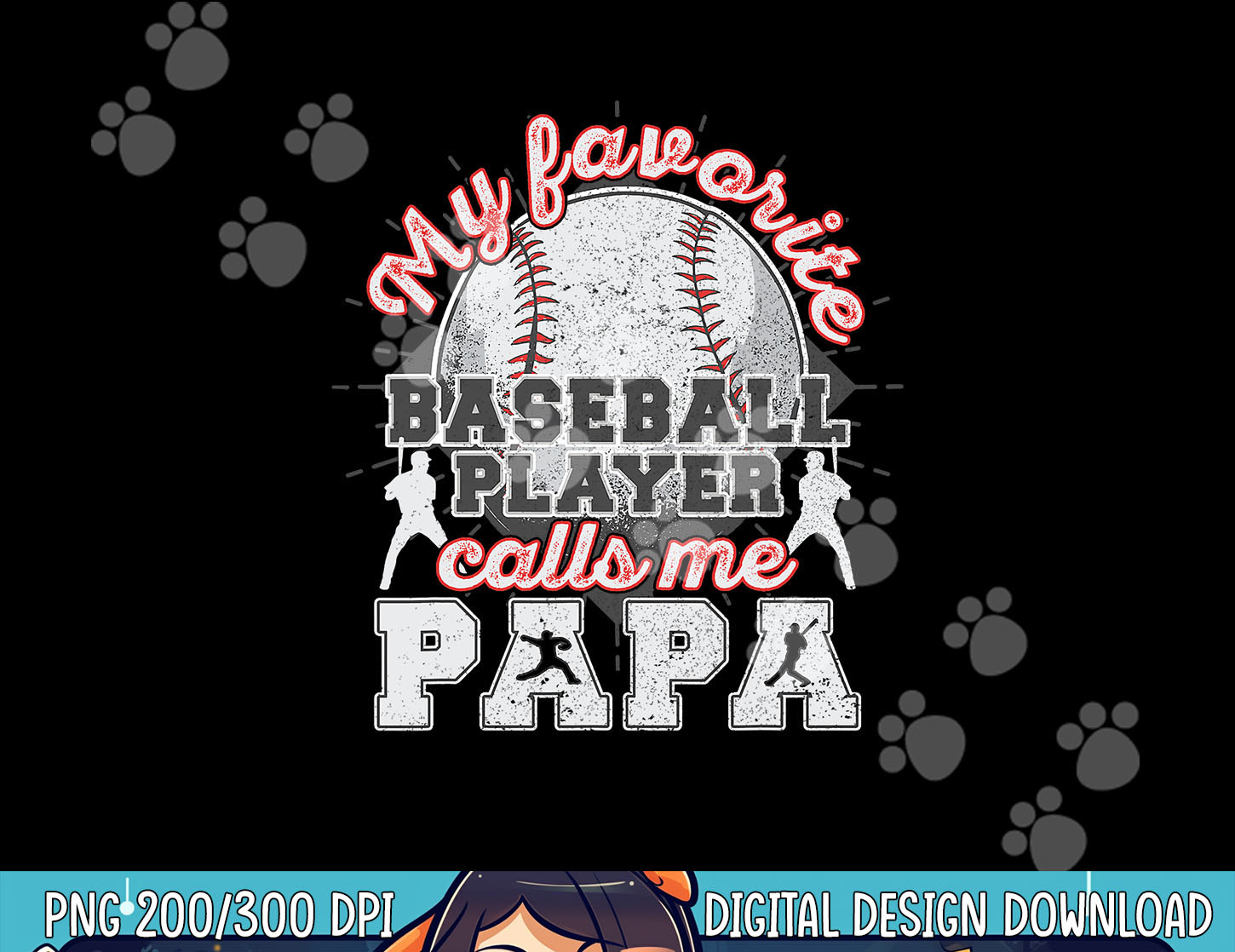 Mens Baseball Papa Dad My Favorite Baseball Player Calls Me | Inspire ...
