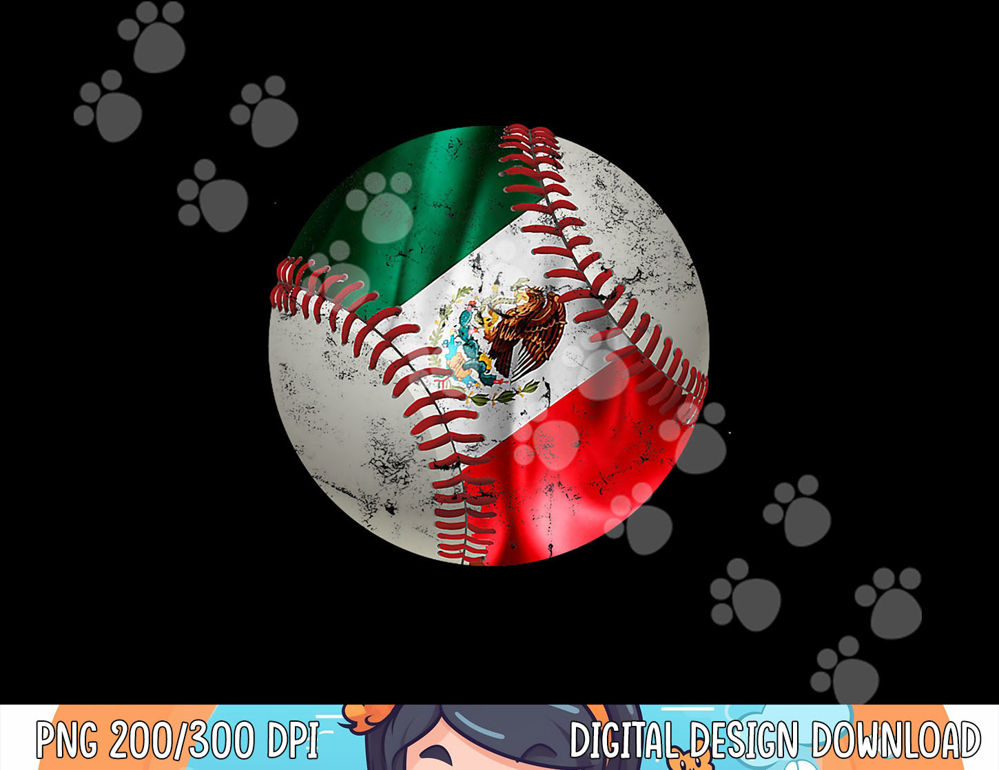 Mexican baseball flag in a baseball ball mexico png, sublima | Inspire ...